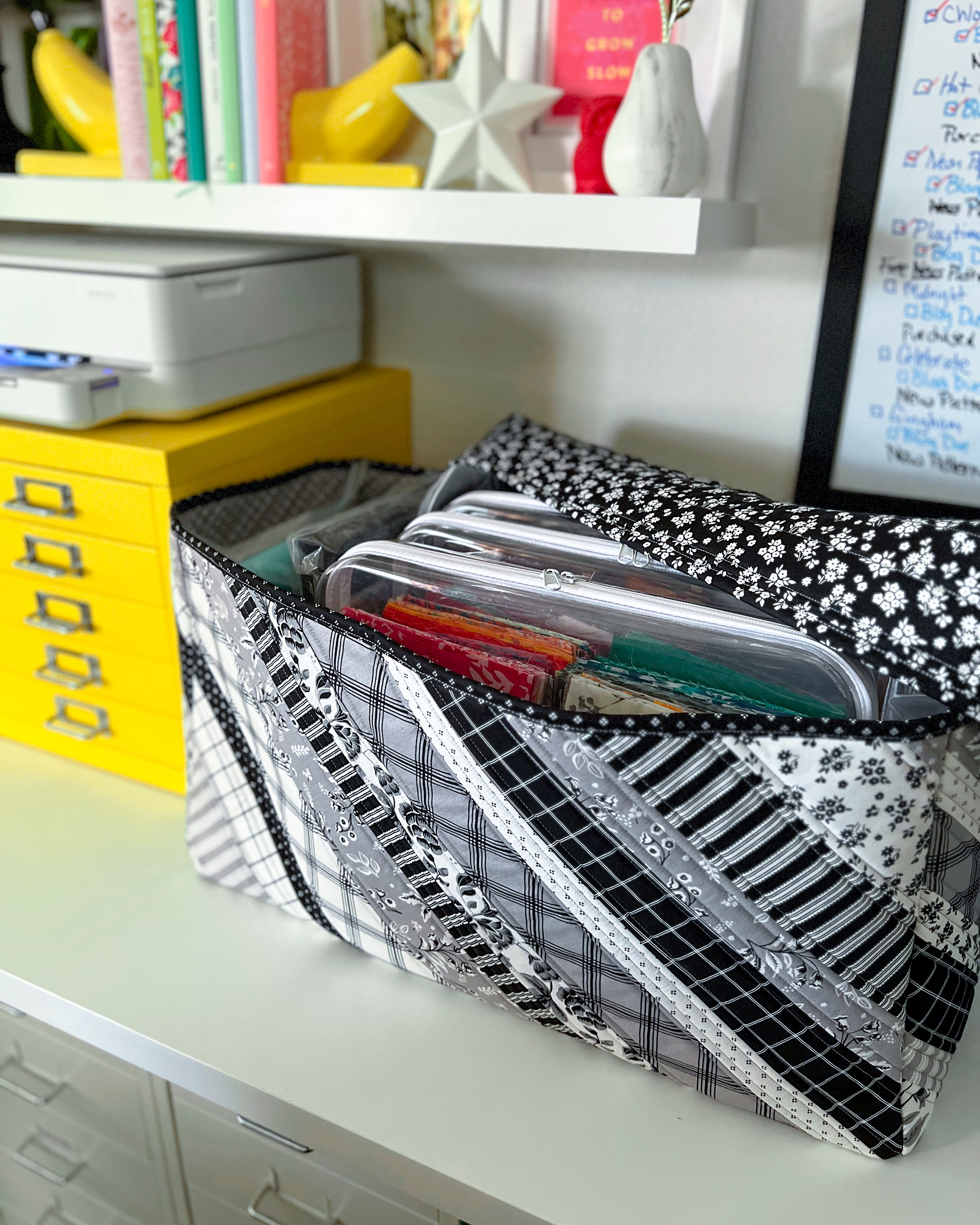 Midnight Meadow - Quilted Storage Boxes