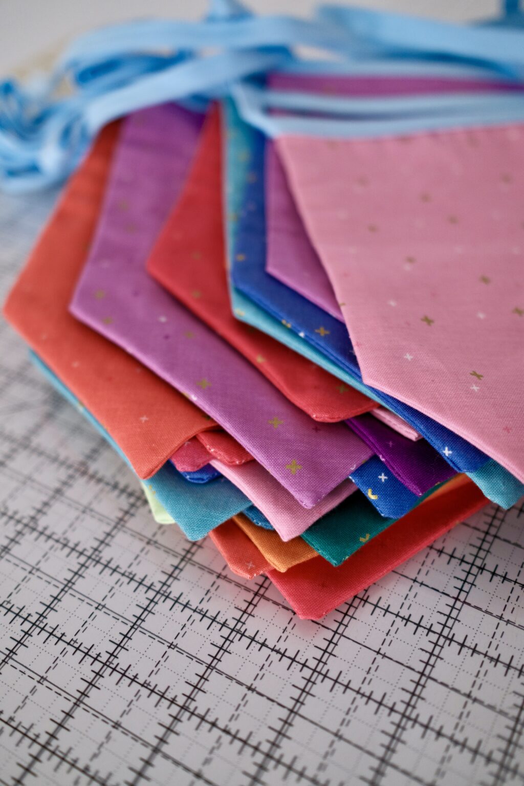 Bright and Bold Bunting with Riley Blake’s Sparkler Fabric