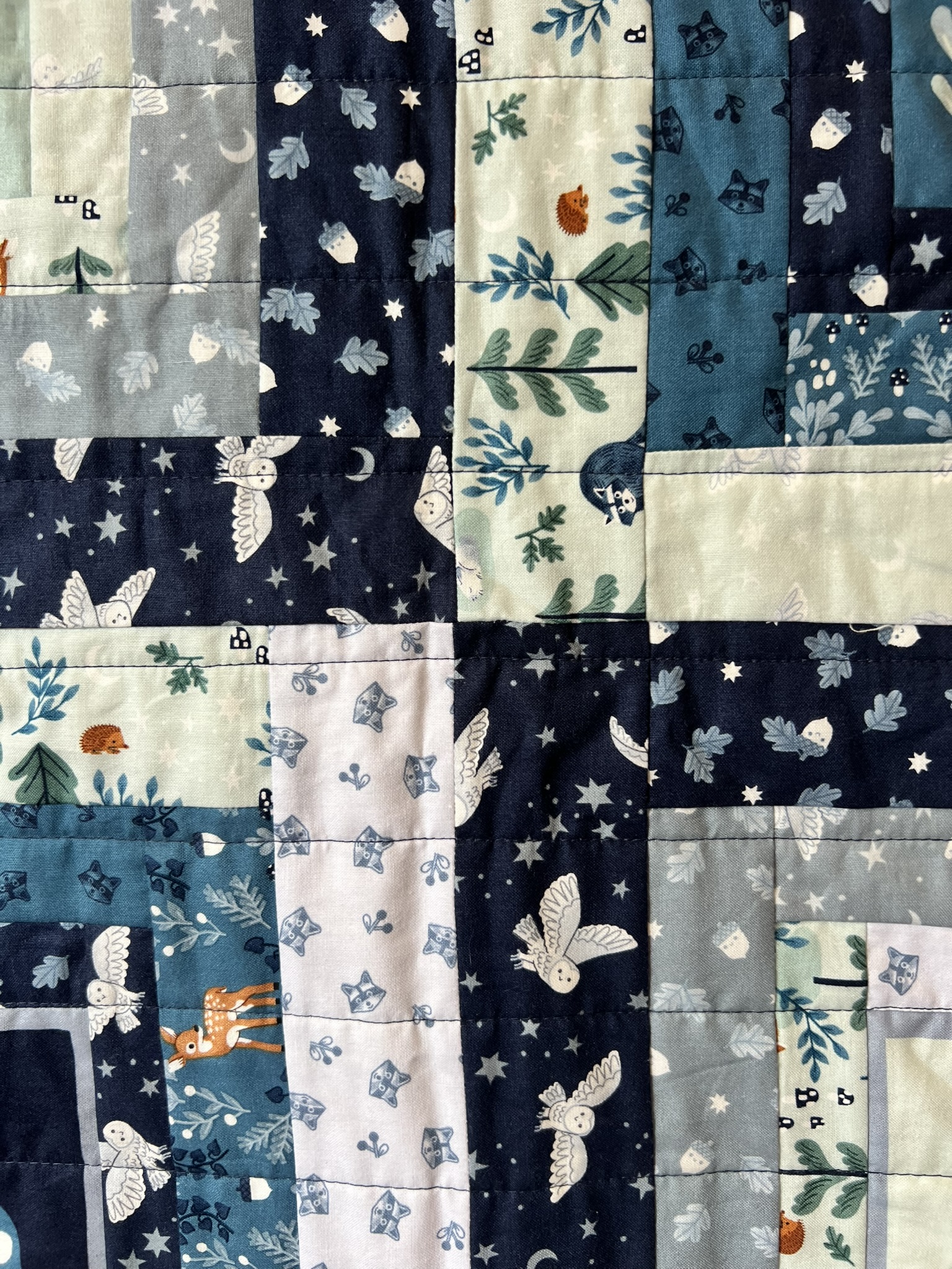 Twilight Creatures Log Cabin Quilt