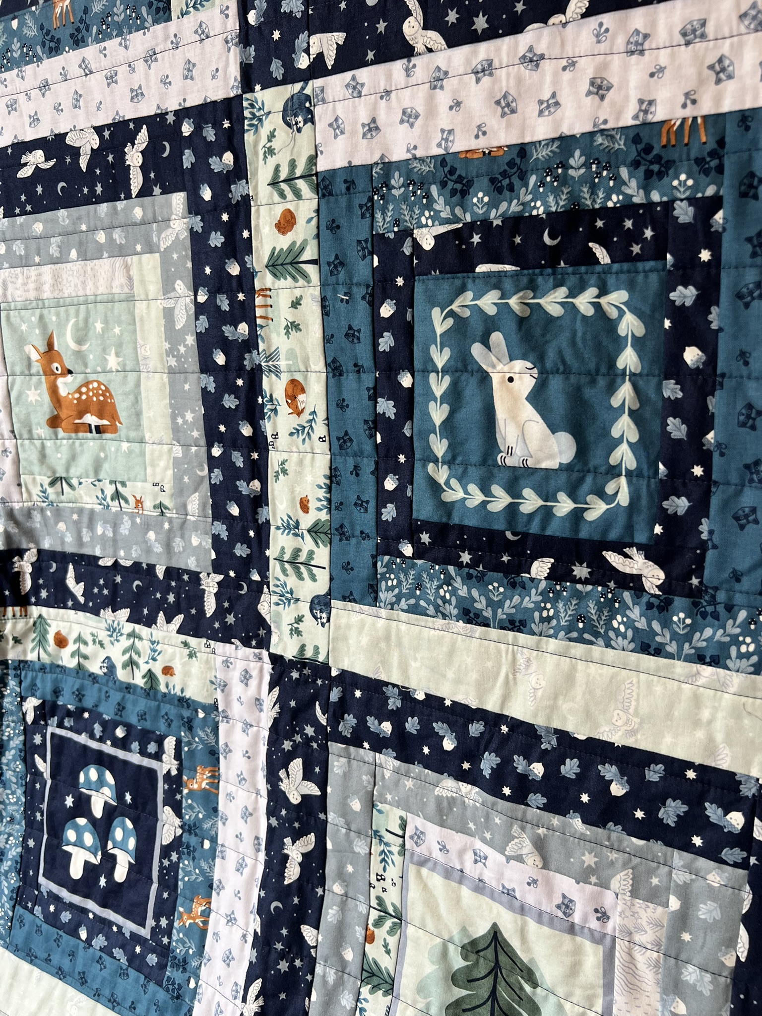 Twilight Creatures Log Cabin Quilt