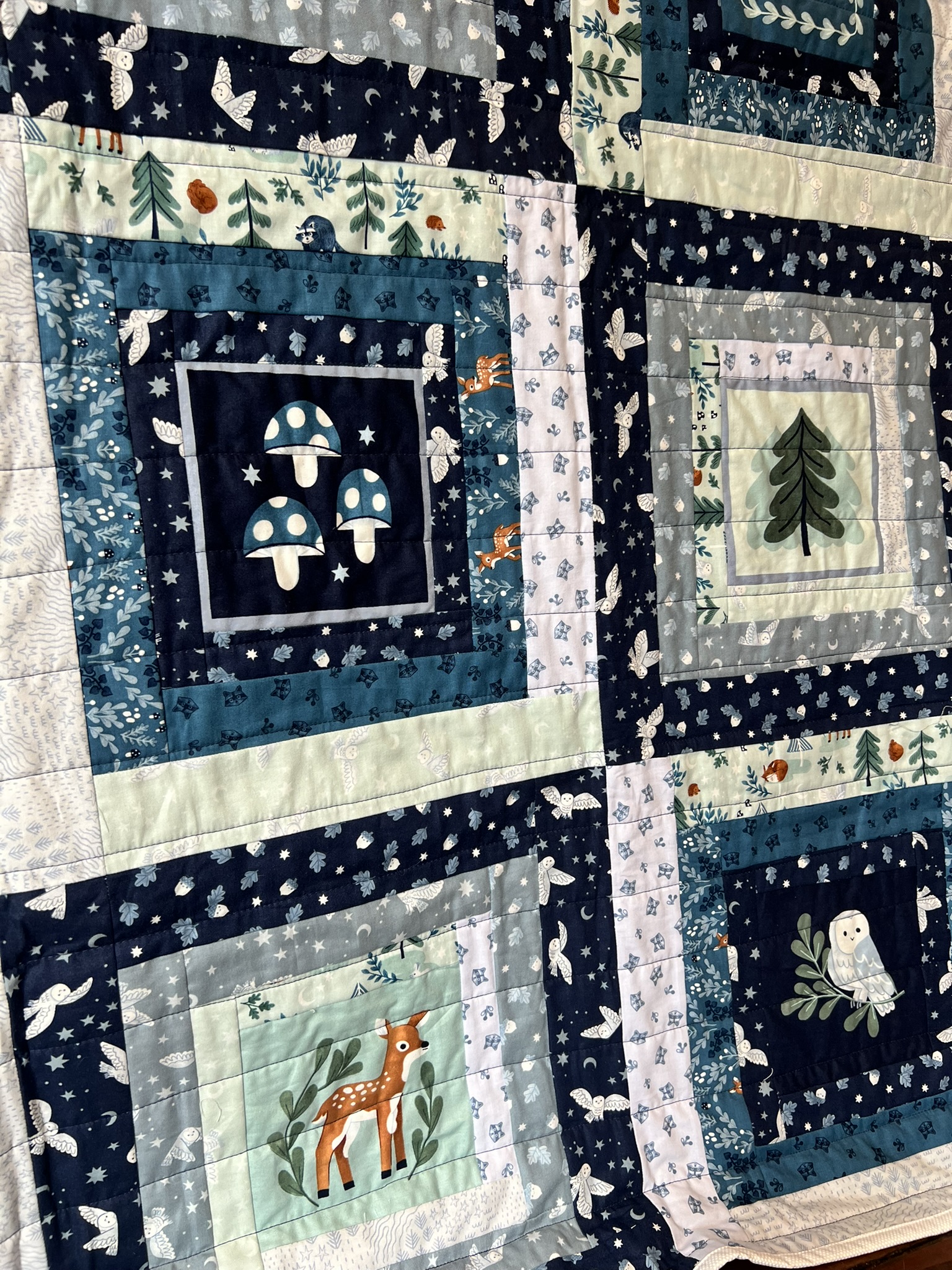 Twilight Creatures Log Cabin Quilt