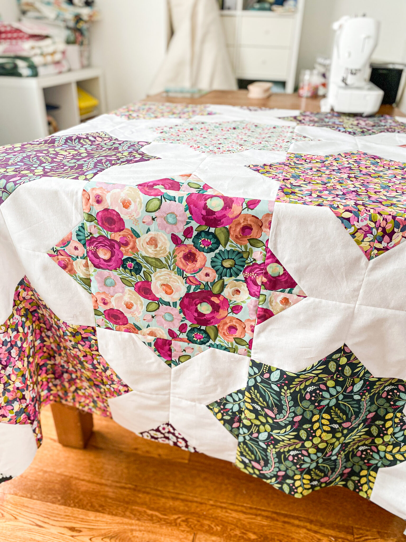 A Floored Quilt with Fragrant Fields