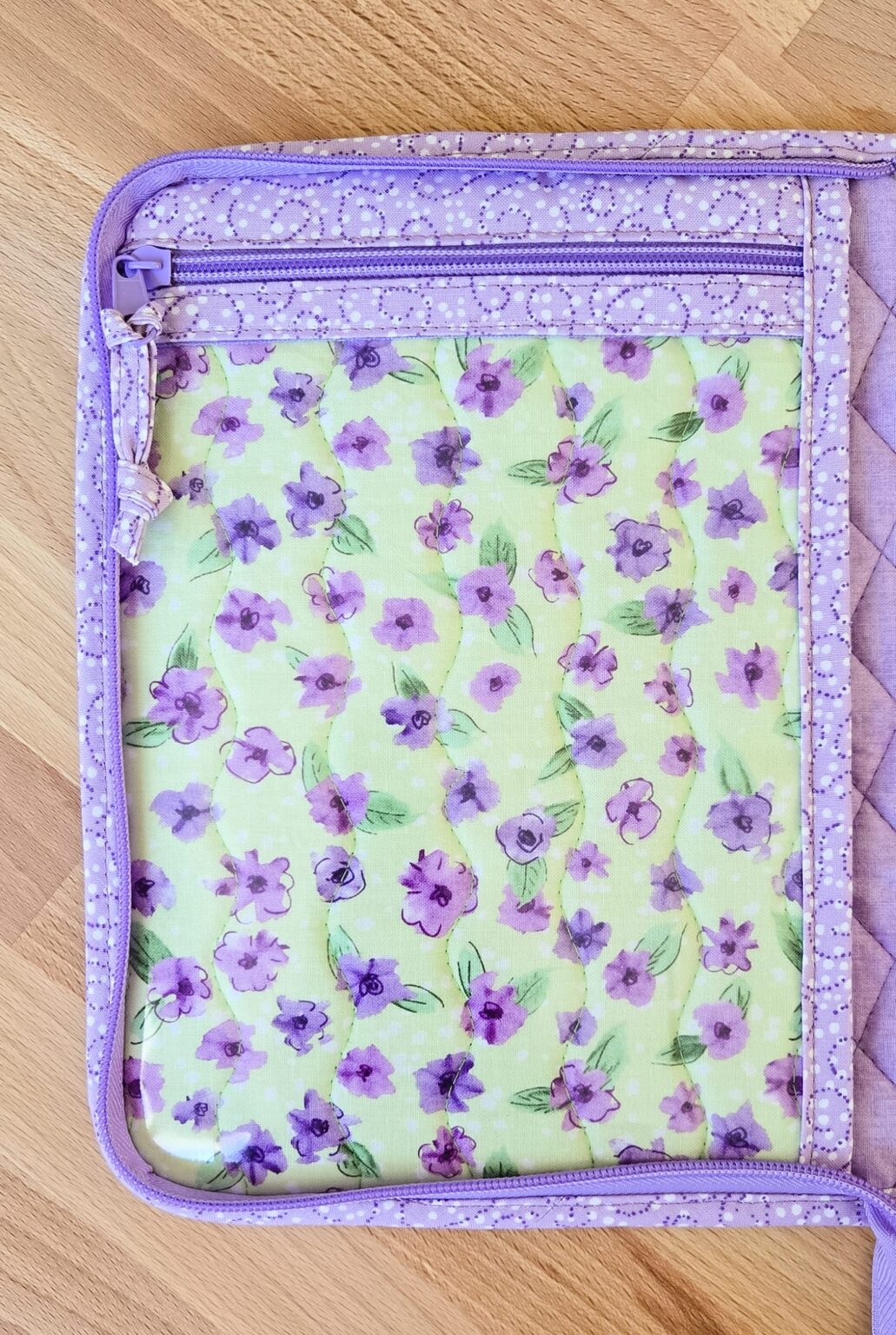 Plum Petals Atlas Zipper Case