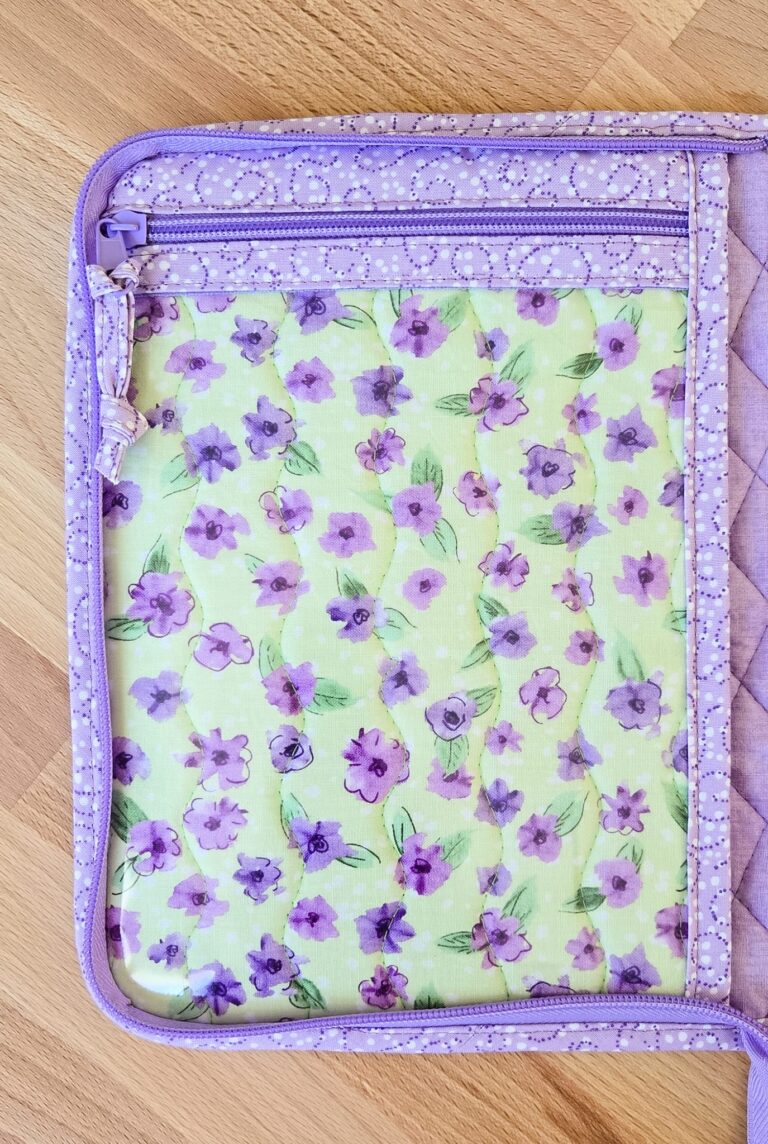Plum Petals Atlas Zipper Case