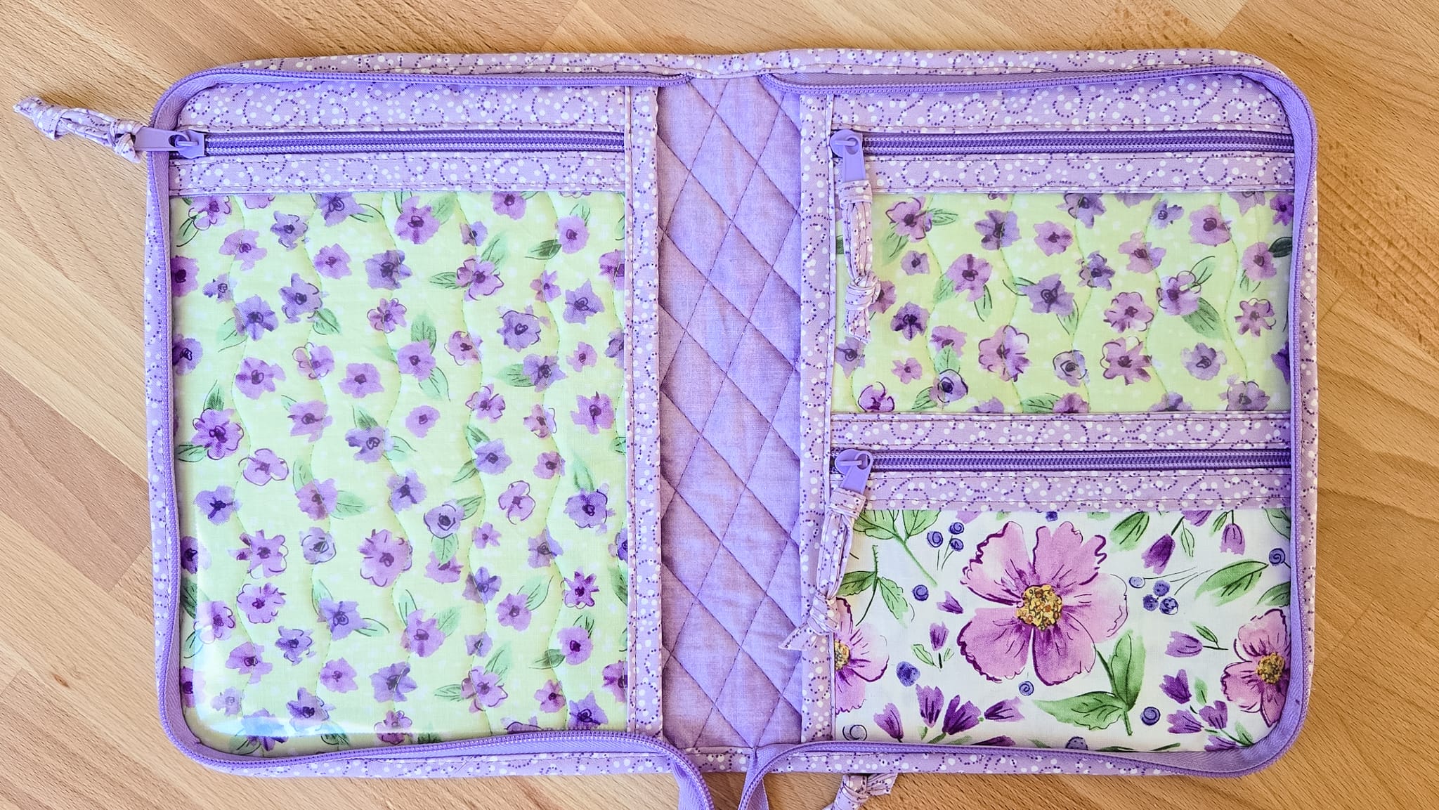 Plum Petals Atlas Zipper Case