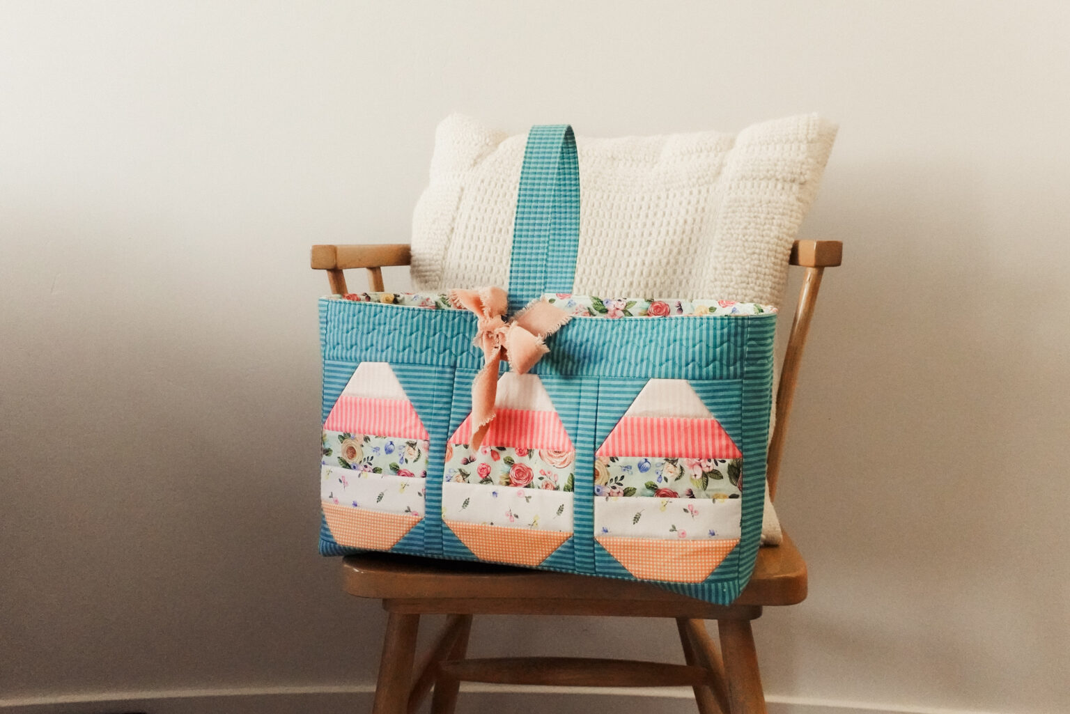 Folk Eggs Easter Basket and Plushie made with Sweet Spring