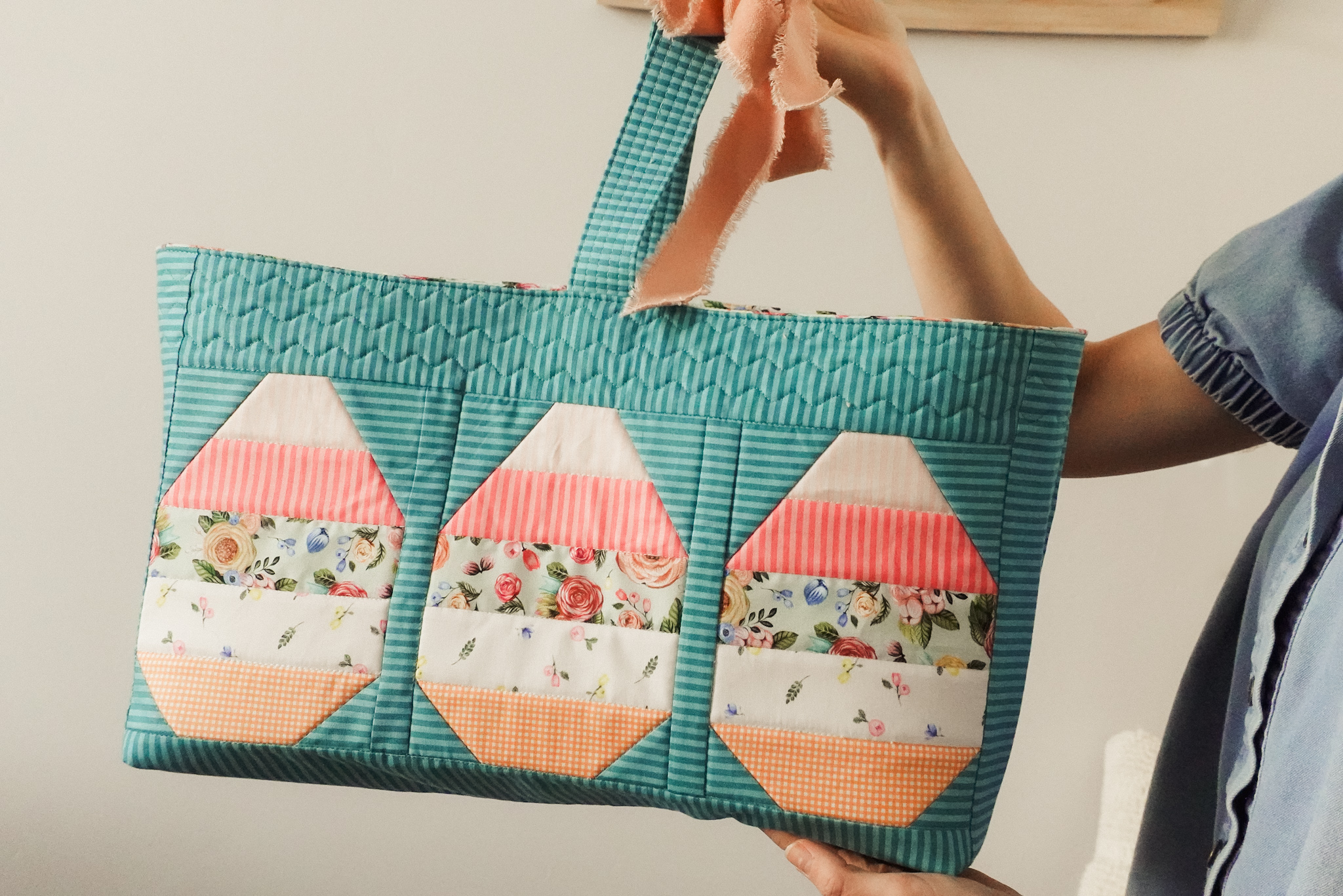 Folk Eggs Easter Basket and Plushie made with Sweet Spring