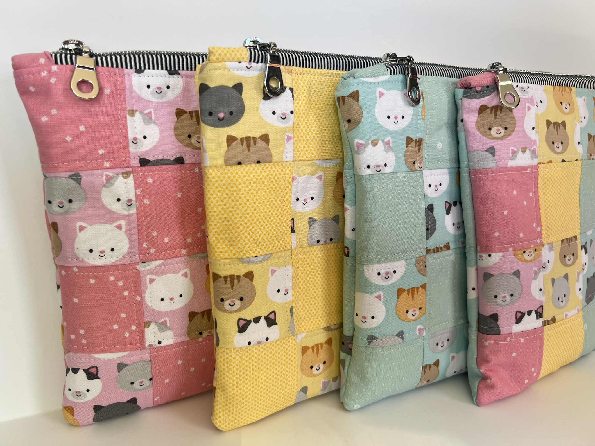 Purrfect Pretty Kitty Patchwork Zippies!
