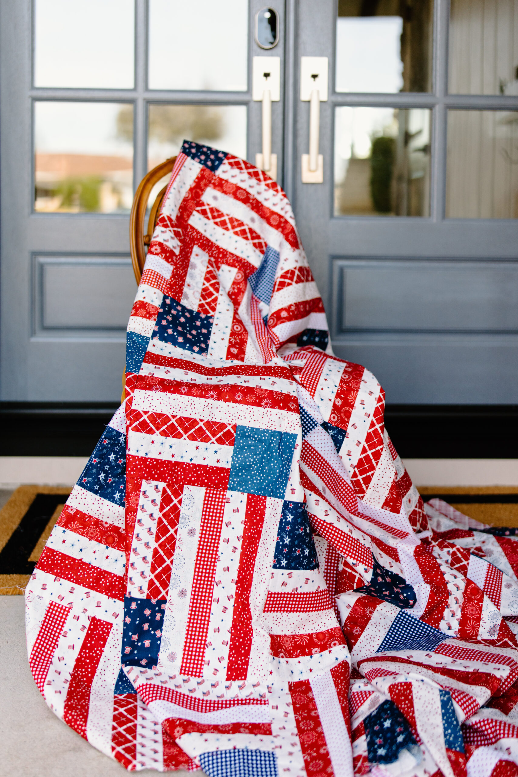 American Dreams Quilt with Stars and Stripes Forever by Lori Whitlock