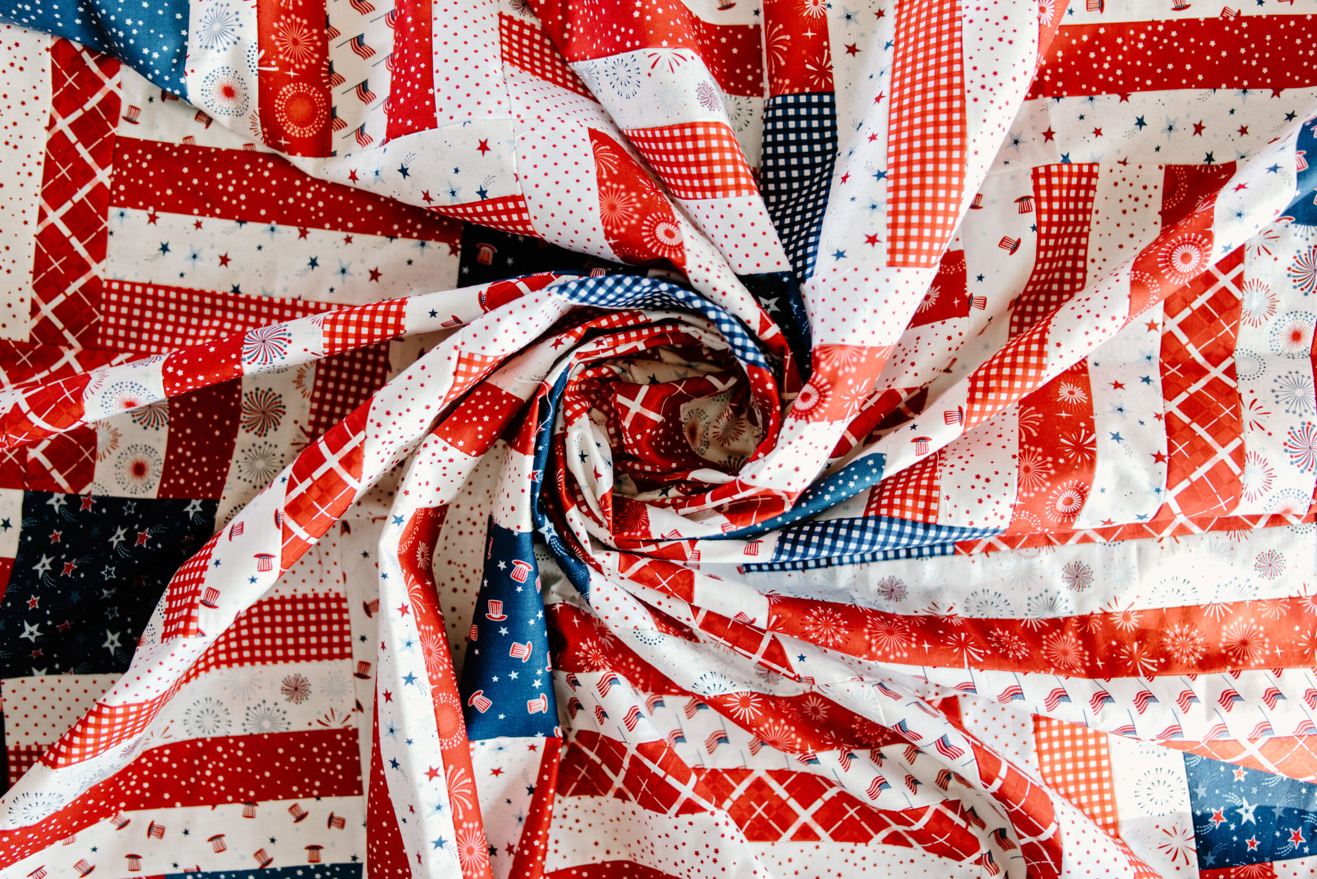 American Dreams Quilt with Stars and Stripes Forever by Lori Whitlock