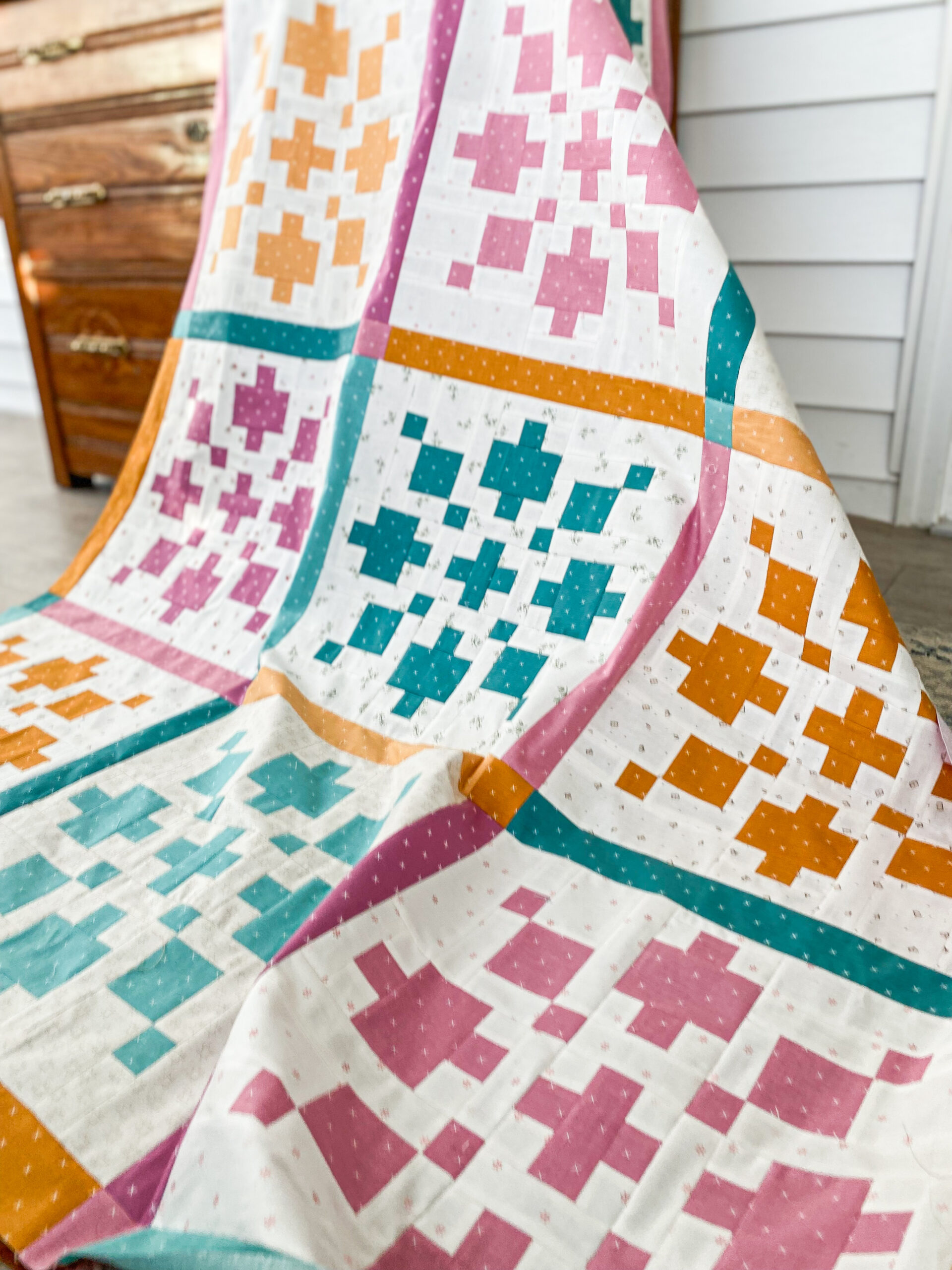 A Wintry Quilt with Hush Hush 4 and Bee Cross Stitch