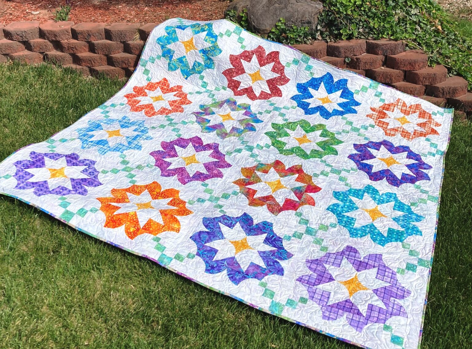 Blossoming Stars featuring A Touch of Celtic Batiks