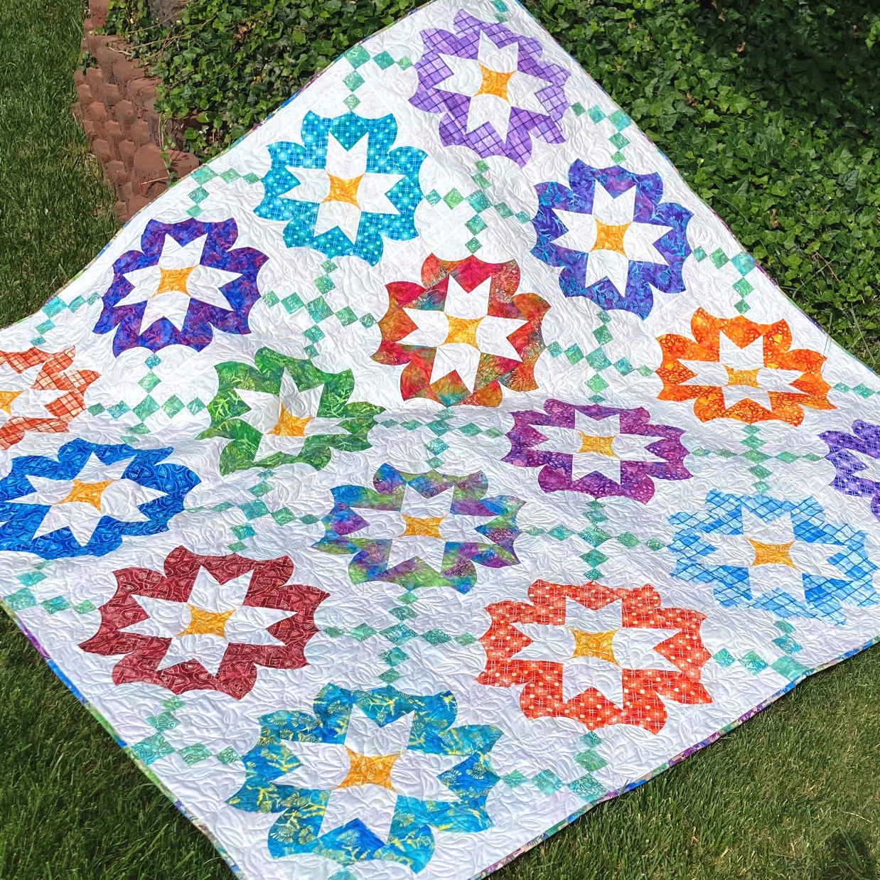 Blossoming Stars featuring A Touch of Celtic Batiks