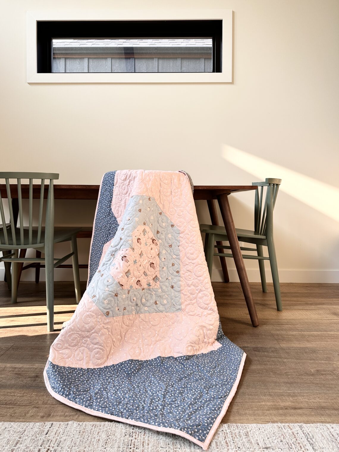 The Warm Heart Quilt in Cozy Bebe