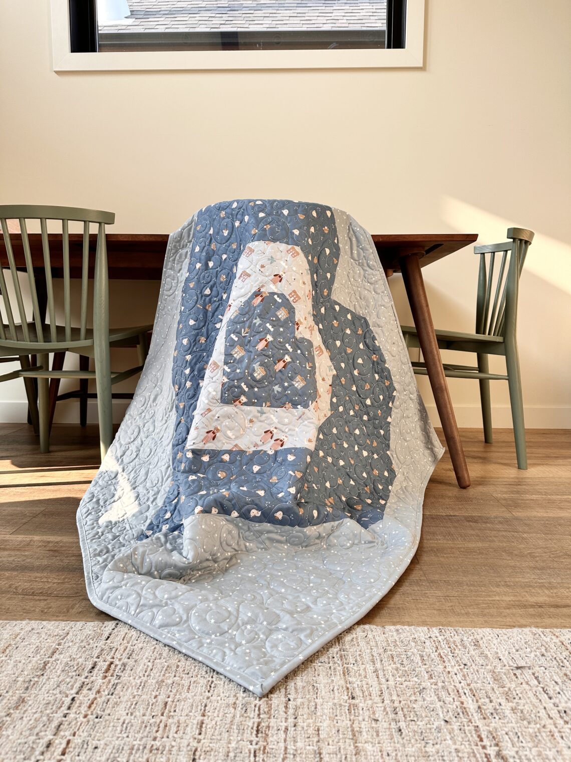 The Warm Heart Quilt in Cozy Bebe
