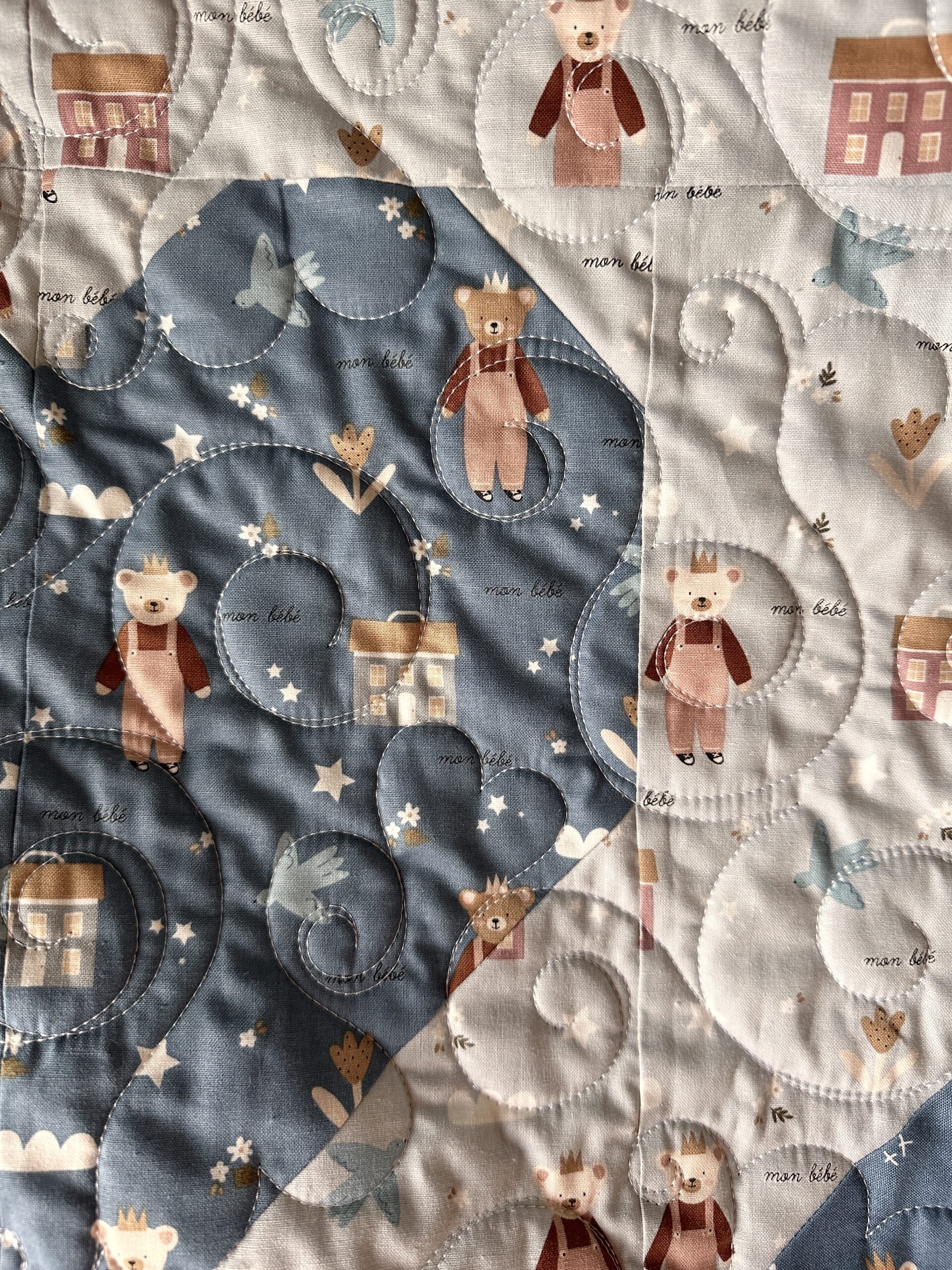 The Warm Heart Quilt in Cozy Bebe