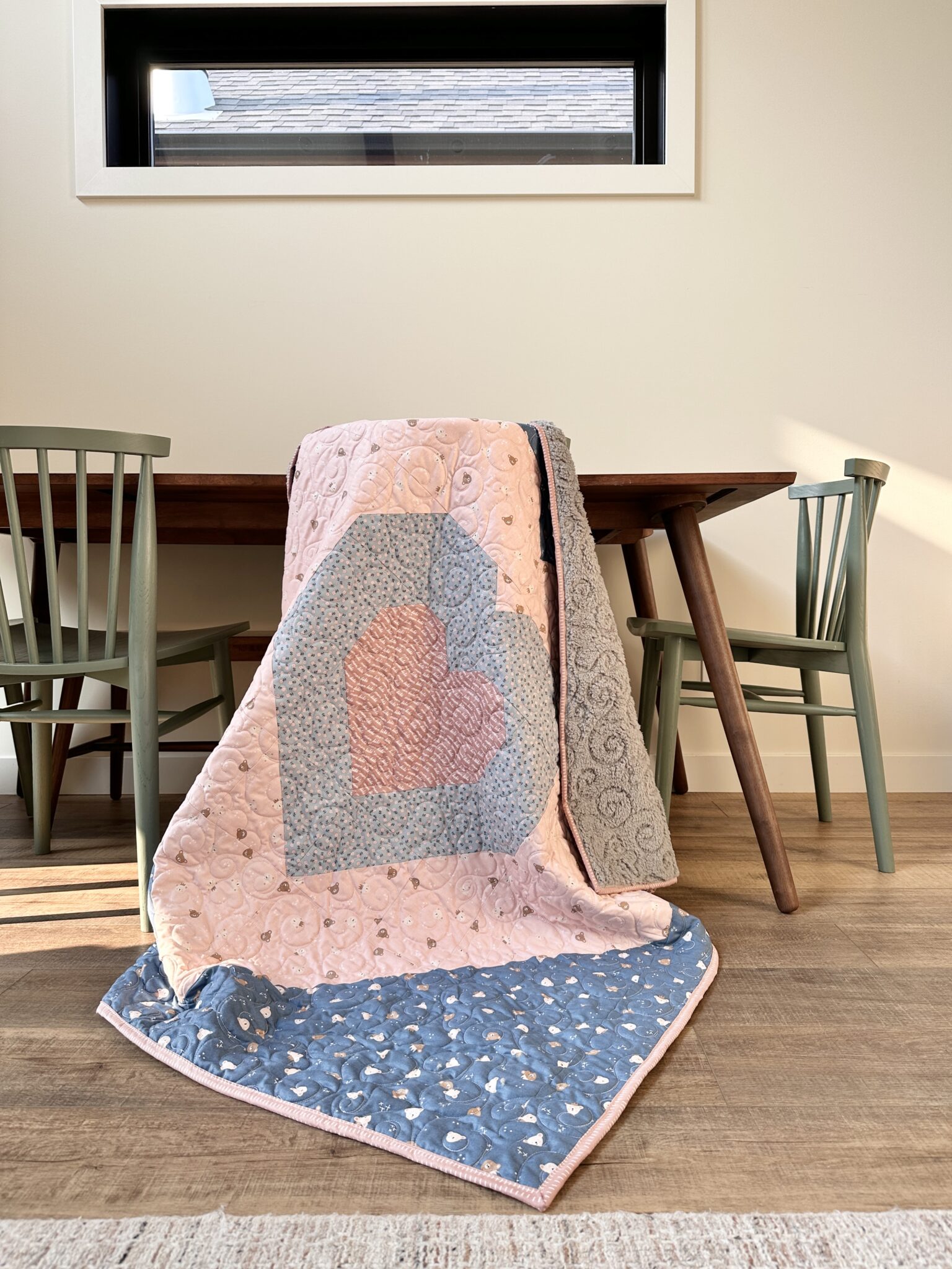 The Warm Heart Quilt in Cozy Bebe