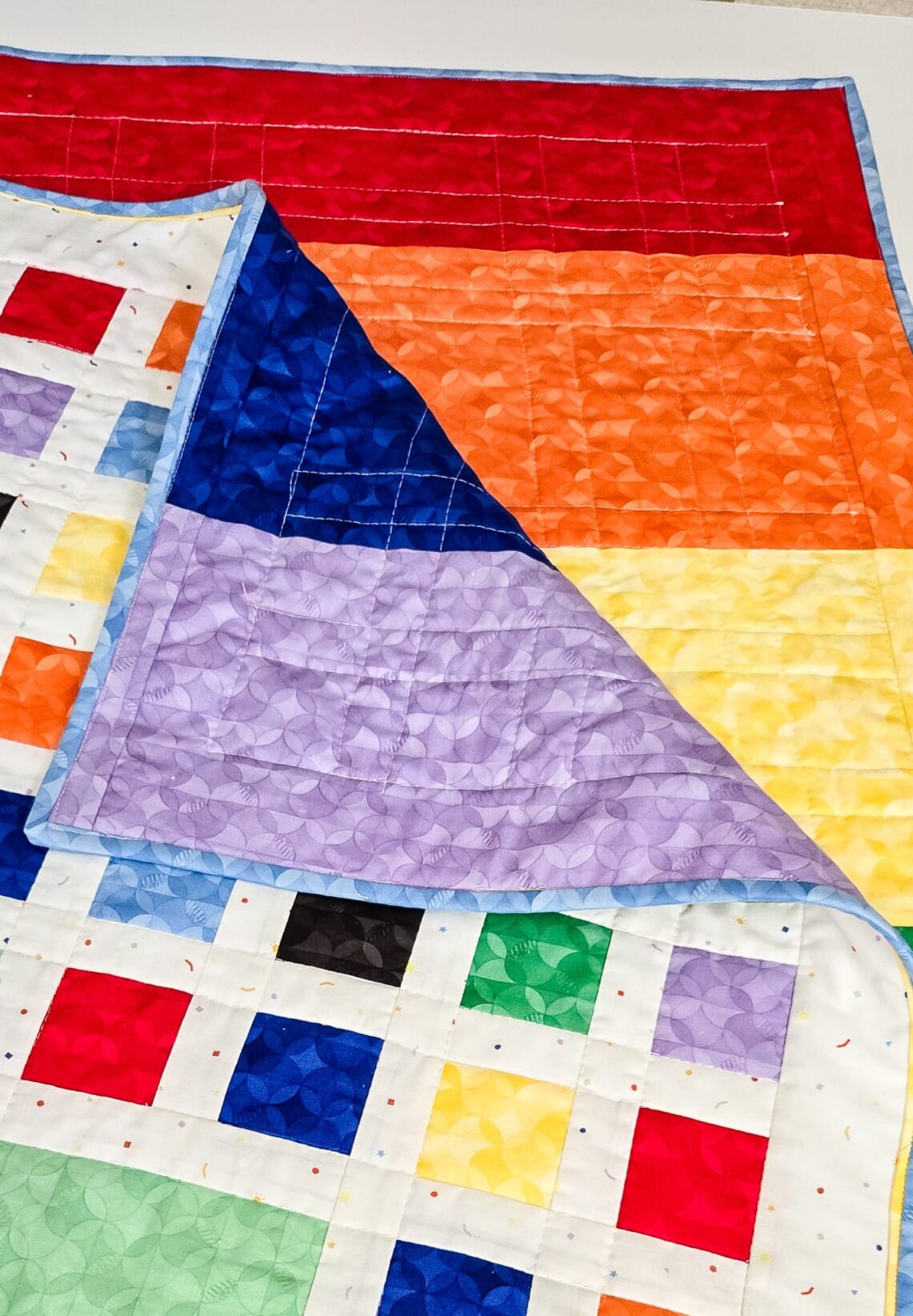New Box of Crayons Square Up Baby Quilt