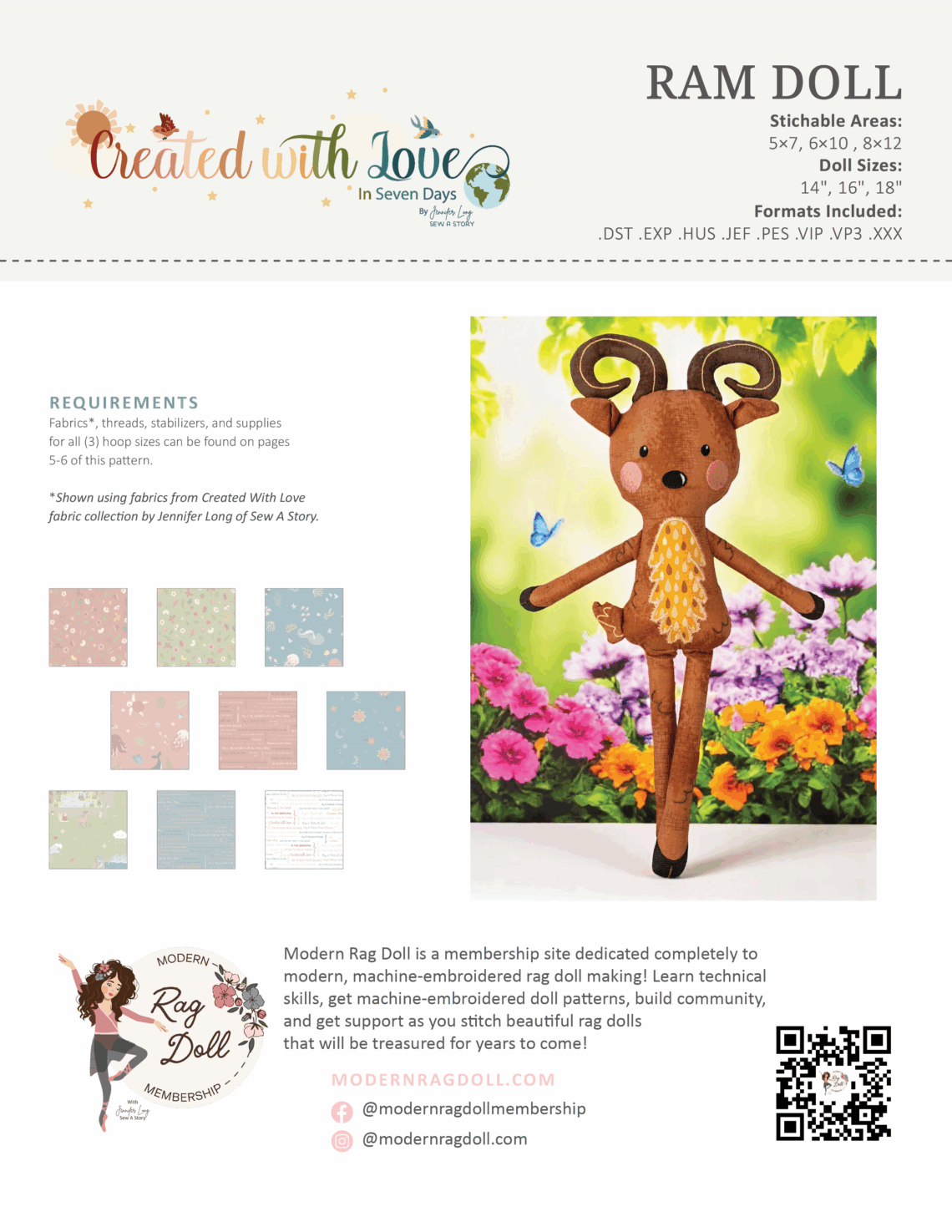 Meet the Ram Doll: A Whimsical Stitching Project with Created With Love ...