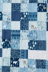 A Modern Handcraft Snowflake Quilt with the Winter Magic Collection