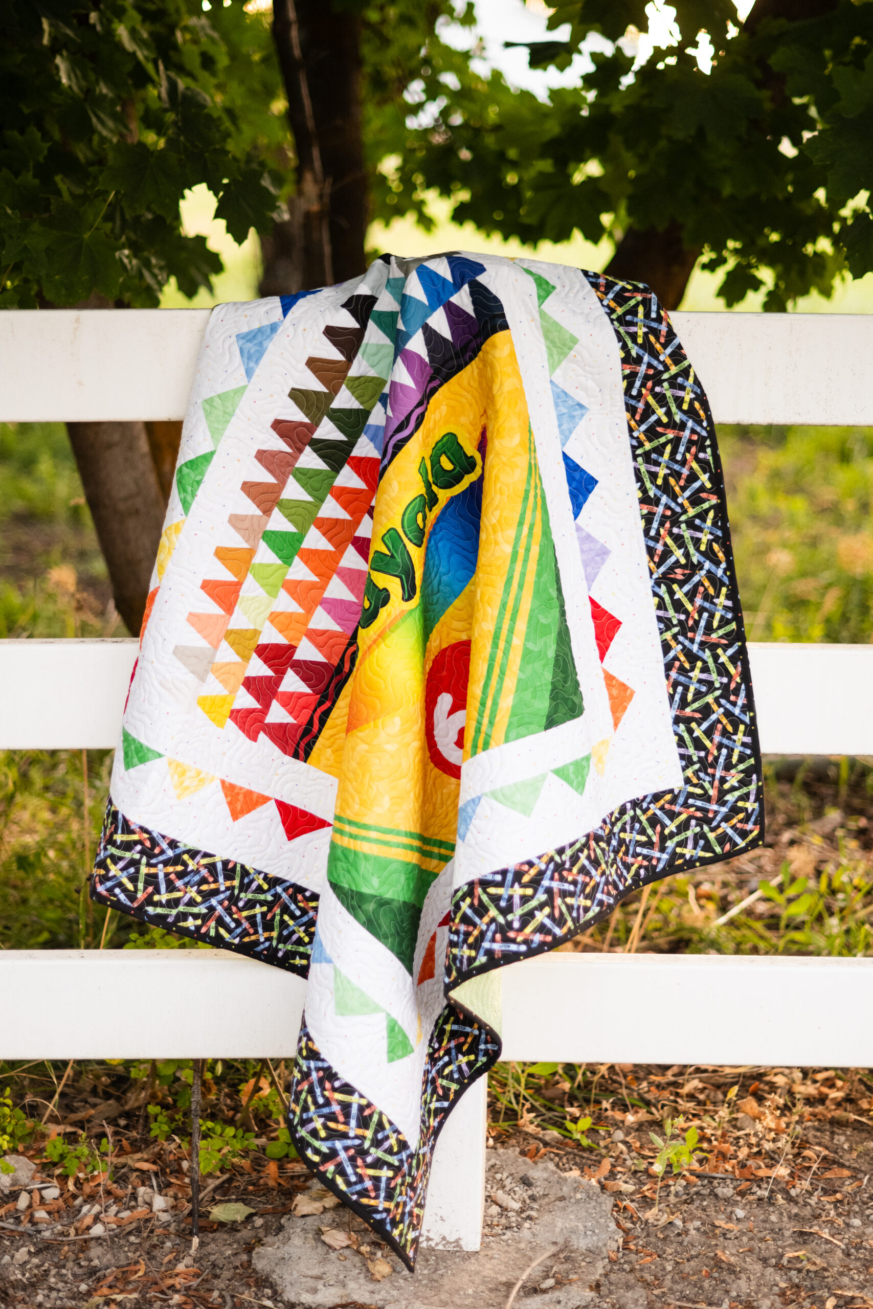 Crayola Crayons Panel Quilt